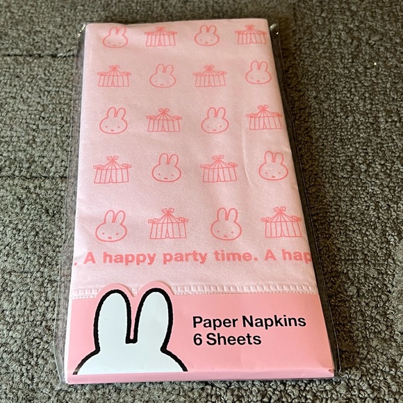 miffy | Party Supplies | Miffy Pastel Pink Paper Napkins Pack Of 6 ...